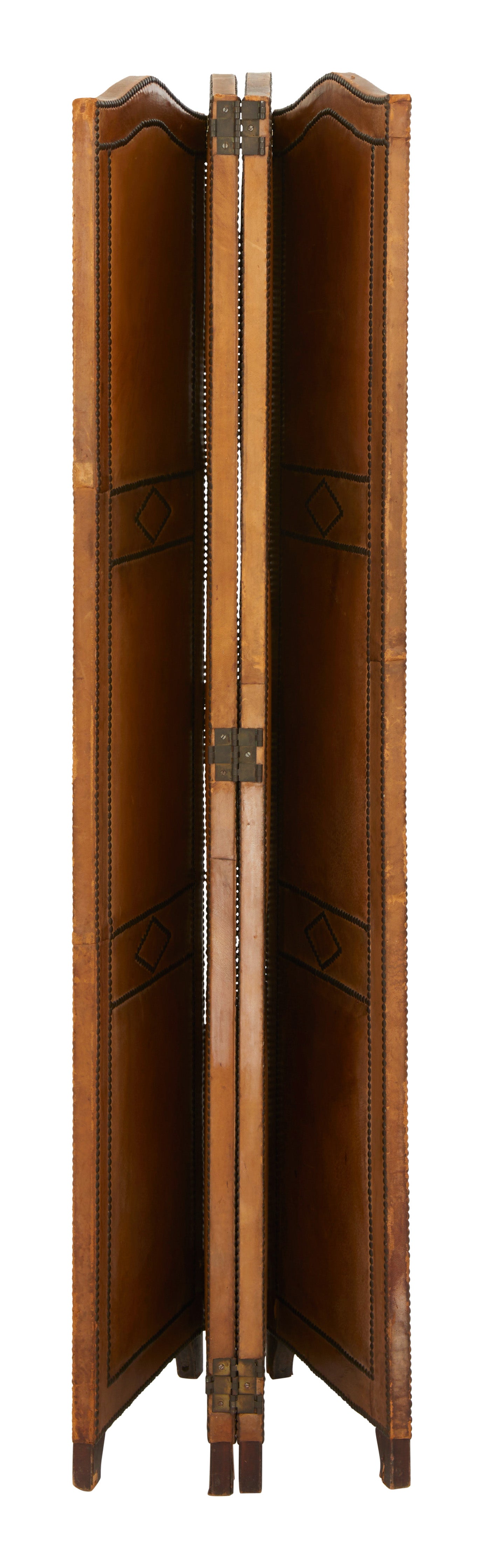 Vintage Leather Folding Screen & Jayson Home