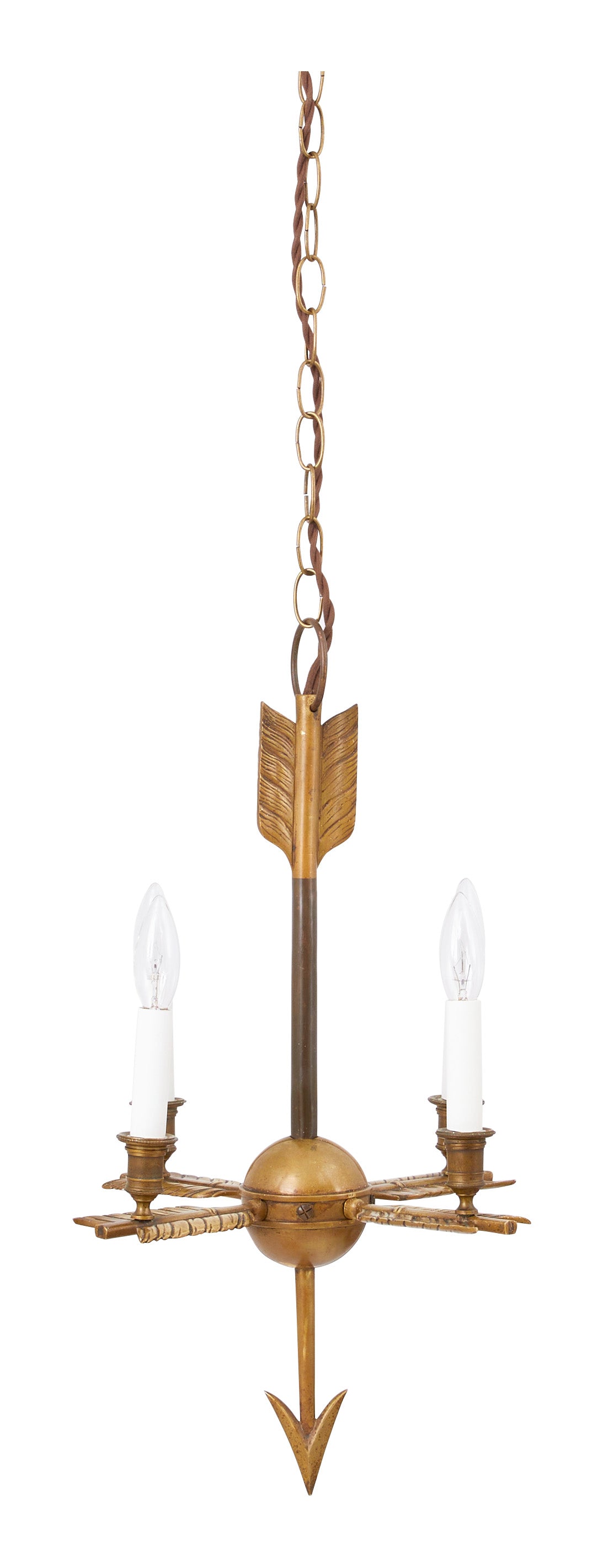 Antique Brass Arrow Chandelier & Jayson Home